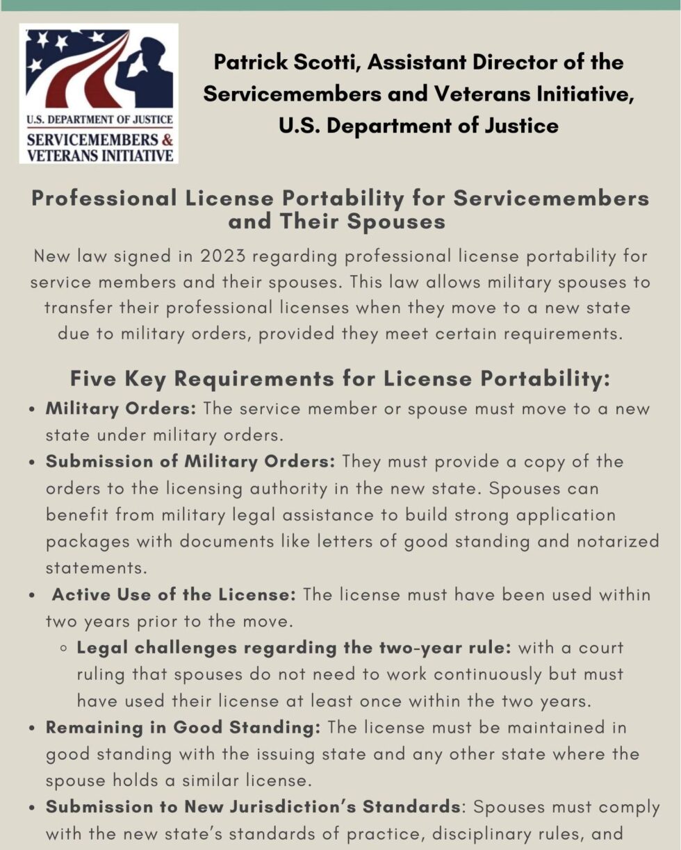 Portability Act 9.2025 | United States Military Spouse Chamber of Commerce